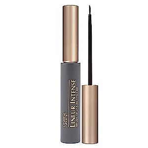 L'Oreal Paris Lineur Intense Brush Tip Liquid Eyeliner, Black, 0.24 fl; oz; (Packaging May Vary)
