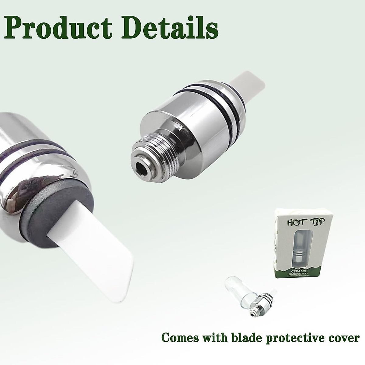 MengMain Ceramic Hot Knife Tip,Heating Multi-Tool Ceramic Knife Tip for Slicing Wax or Viscous oil etc (2-White)