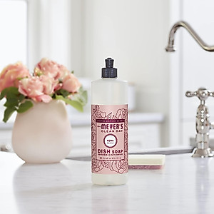 Mrs. Meyer's Liquid Dish Soap Rose Scented, 16 OZ. (Pack of 6)