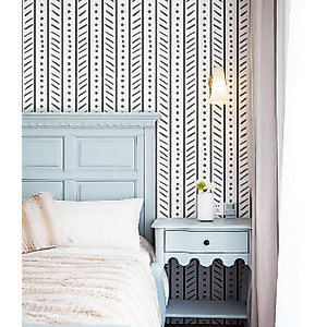 CiCiwind Wood Peel and Stick Wallpaper Shiplap Removable Self Adhesive Wallpaper Wood Contact Paper Herringbone Textured Wall Paper Decorative Walls Covering Home Decoration 197"×15.7"