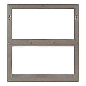 Kate and Laurel Raines Farmhouse 3-Tier Wall Shelf, 25 x 8 x 28, Gray, Decorative Floating Shelves for Wall