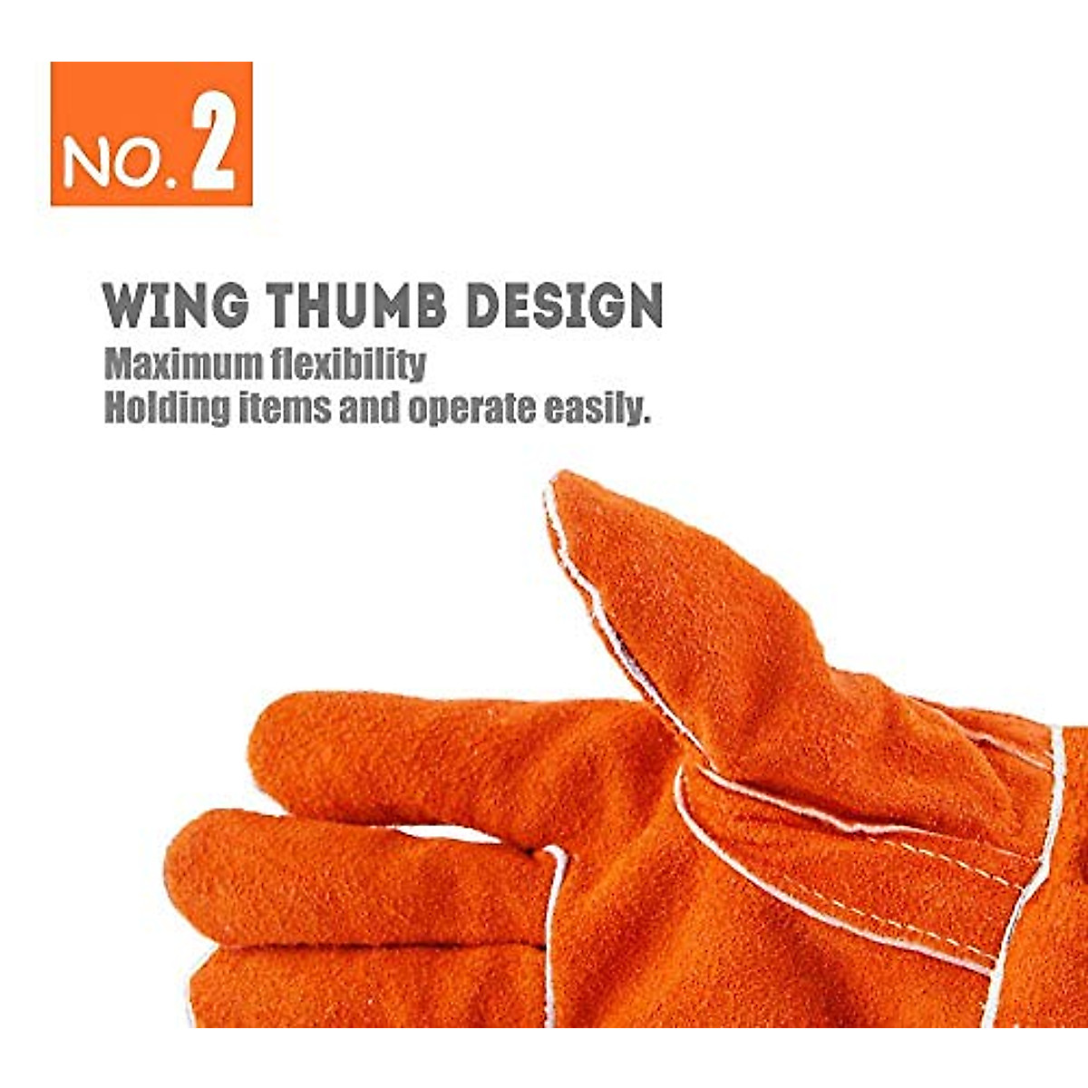 QeeLink Leather Welding Work Jacket with Gloves Flame-Resistant Heavy Duty Split Cowhide Leather Welder Jackets with Gloves for Men & Women, XX-Large