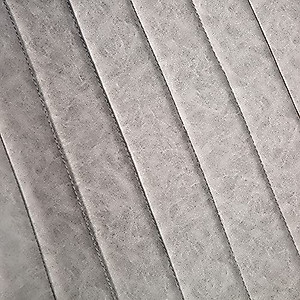 GIA Retro Armless Upholstered Side Dining Chair with Vegan Leather, Gray,Qty of 1