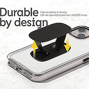 RhinoShield GRIPMAX - Grip and Stand for Phones and Cases, Reusable and Durable, Smartphone Accessory - Black