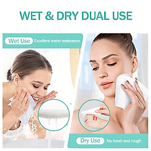 Tahoe Trails Disposable Face Towel, Soft Dry Wipe, Lint Free, Dry Wet Use for Sensitive Skin, 80Count Cotton Facial Tissue, Makeup Removing, Surface Cleaning 5.91 * 7.87inch, 80