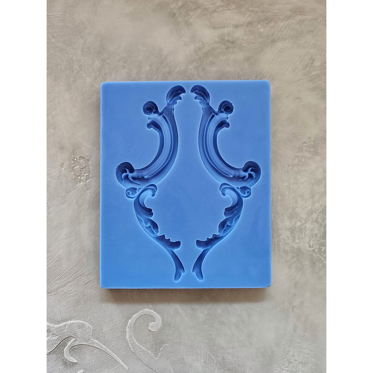 Silicone mold chic pair, furniture appliques, mold for clay, mold for resin, Decor for Furniture, furniture transfers