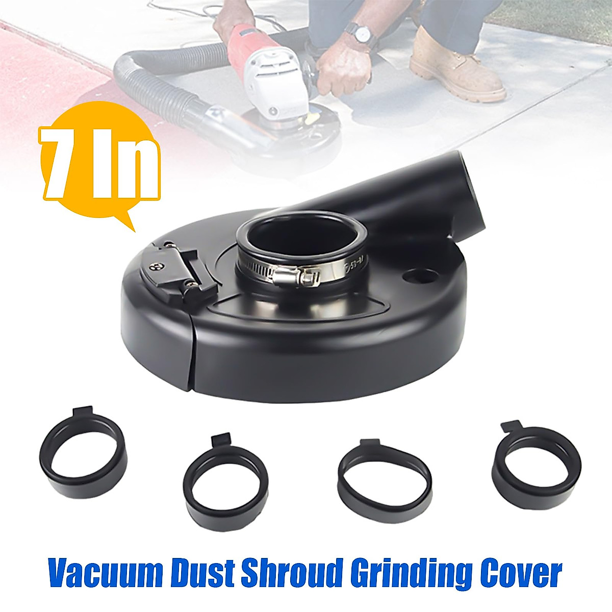 Angle Grinder Dustproof Cover, Dust Shroud Angle Grinder 7 Inch, Universal Surface Grinder Dust Shroud, Dust Shroud for Angle Grinder for Concrete, Stone, Granite