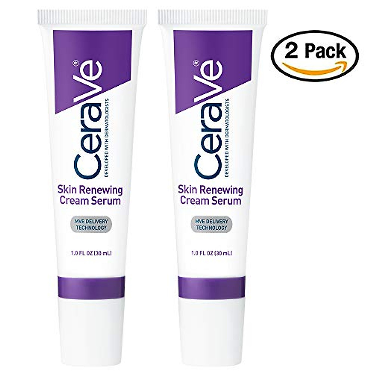 CeraVe Anti Aging Cream Serum | 2 Pack (1 Ounce Each) | Hydrating Serum for Radiant Skin | Fragrance Free