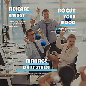 24 PCS Globe Squeeze Balls,2.5 Inch Stress Ball,Pressure Relieving Health Balls,Foam Squeeze Balls for Kids,School,Classroom,Party Favors