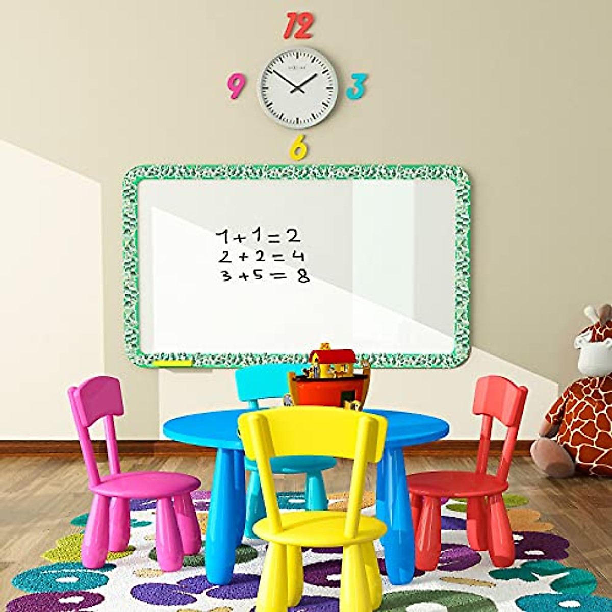 Eucalyptus Border Bulletin Board Classroom Boho Bulletin Wall Decor Trim Border Decor Wall Decals Border Tropical Leaves Greenery Wall Decoration (Eucalyptus Style, 59ft)