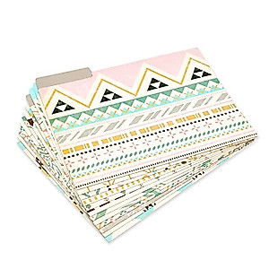 12-Pack Boho-Themed Western Decorative File Folders, Letter Size, 1/3 Cut Tab, Bohemian-Themed