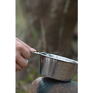 CAMPINGMOON 2pcs Set Stainless Steel Deep Type Camping Sierra Cup 450ml S-360 (2pcs Set + Bag)