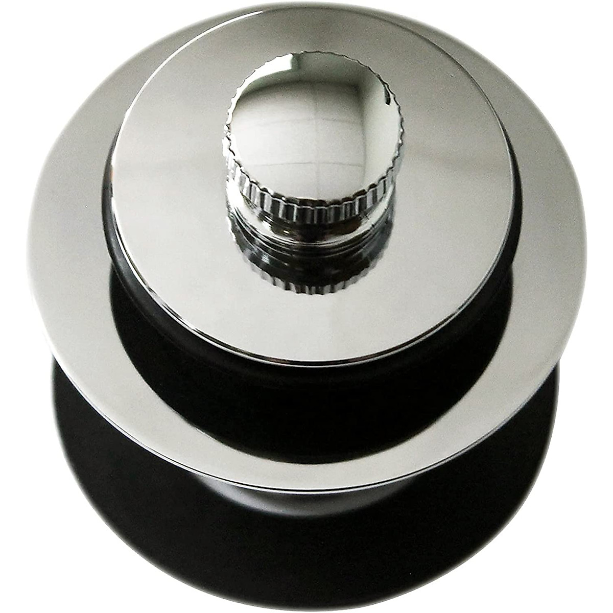 Westbrass D941K-05 1-3/8" Fine Thread Twist & Close Bathtub Drain Trim with One-Hole Overlfow Faceplate and Universal Adaptor, Polished Nickel