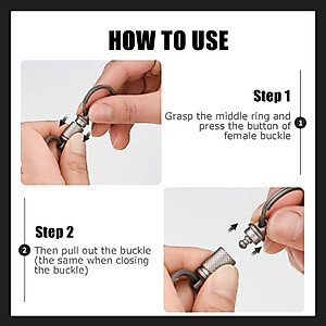 Titanium Quick Release Keychain with 2 Titanium Key Rings, Detachable Key Ring Swivel Key Holder Anti-Slip Design UIInosoo for Double-End Pull Apart Keys Easily