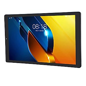 POCREATION Android 12 Tablet 10.1 Inch Tablets, 128GB Tablet 10.1 Inch Blue 6GB 128GB 10 Core CPU 8800mAh Dual Band 5G WiFi Type C MT6592 10.1 Inch Tablet 100‑240V (US Plug)