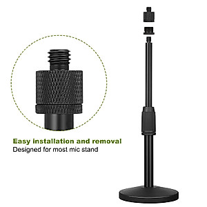 Frienda 8 Pieces Mic Stand Adapter Mic Thread Adapter Set 5/8 Female to 3/8 Male and 3/8 Female to 5/8 Male Screw Adapter Thread for Microphone Stand Mount to Camera Tripod Adapter