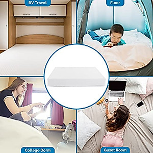 IULULU Memory Foam Mattress 10 Inch Full Size, Medium Firmness Mattress with Fabric Cover, Gel Foam Infused, CertiPUR-US Certified, Suitable for College Dorm, White (CJ-M10-F)