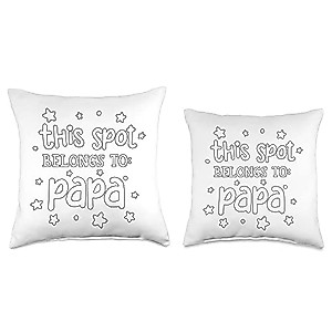 Coloring Jam Gifts Gift Grandkids Papa's Spot Coloring Craft Throw Pillow, 16x16, Multicolor