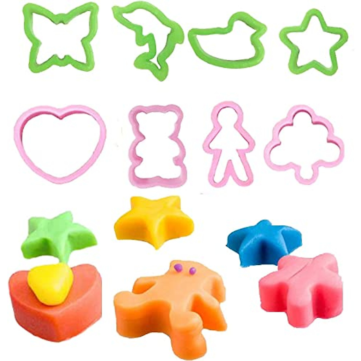 Ywong Dinosaur Dough Tool Kit Play Dough tools Set in Various Animal Molds for Creative Dough Cutting