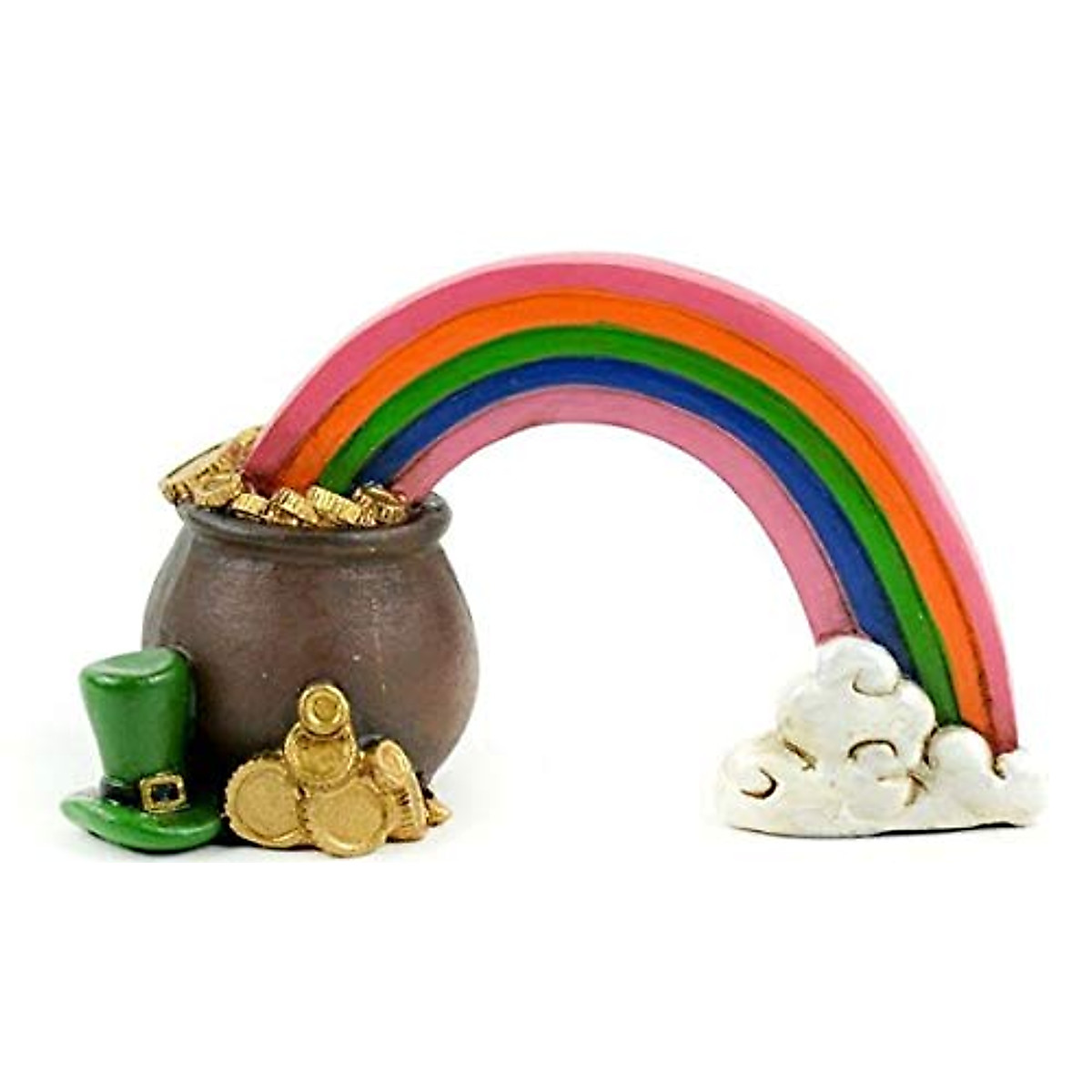 MIABE Miniature Fairy Garden AccessoriesSupplies for Rainbow and Pot of Gold 1pc MI 55806 Irish for Garden, Patio, Deck, Porch, Terrarium, Dollhouse - Yard Art Decoration.
