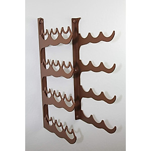 di prima usa Wine Rack Wall Mounted for Wine Bottles - Luxury Metal Wine Rack Mount - Long-Lasting Hanging Wine Rack for Wall Mount, Cellar, Kitchen, Living Room - Triple Depth Row – 12 Bottles