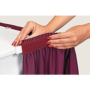 NAVADEAL Table Skirting Clips Tablecloth Clips for Table 1 1/2" - 2" with Hook and Loop | Pack of 24 | Great for Wedding Home Meeting Party Picnic Patio Banquet Indoor Outdoor Events