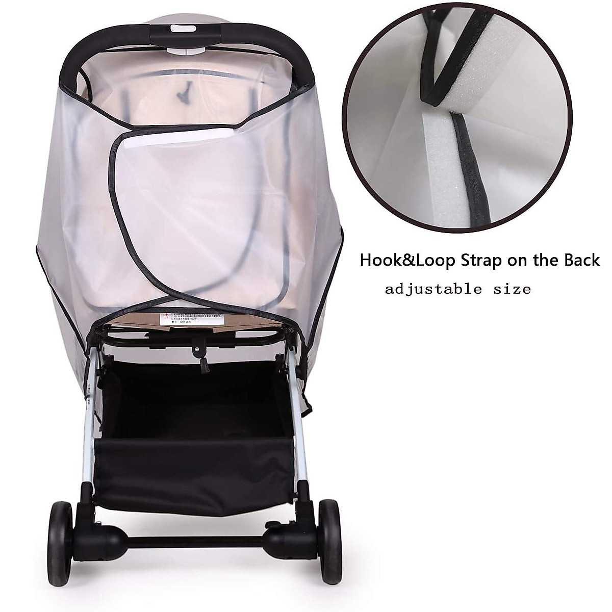 iCookii Stroller Rain Cover for Uppababy, Raincover for Bugaboo, Raincover for Baby Jogger, Pushchair Pram Waterproof Dustproof Rain Cover for Baby Stroller Baby Travel Weather Shield Accessory
