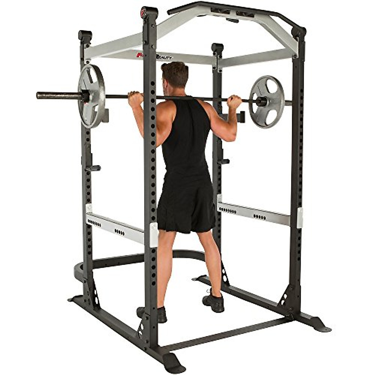 Fitness Reality X-Class Light Commercial High Capacity Olympic Power Cage, Without Lat Pull-Down Attachment, Grey