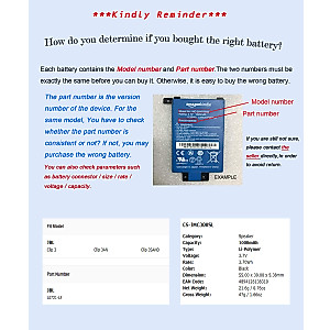 XPS Replacement Battery for JBL Clip 3, Clip 3AN, Clip 3SAND PN L0721-LF