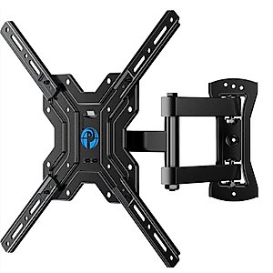 Pipishell TV Wall Mount Full Motion for Most 26-55 Inch TVs, Wall Bracket TV Mount with Articulating Swivel Tilt Leveling Holds up to 66lbs Max VESA 400x400mm for LED LCD OLED 4K Flat Curved Screen