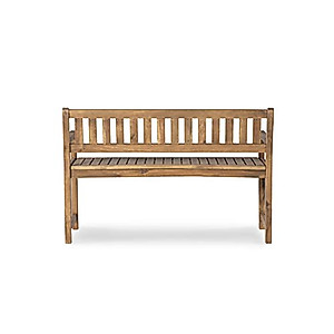Linon Justice Catalan Bench, Teak