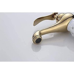 Faucet Household Sink Faucet Kitchen Faucet Bathroom Faucet All White Diamond Shaped Copper Hot and Cold Bathroom Under Bathroom Counter Diamond Basin Faucet