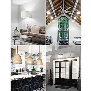 Nouscan 200W Equivalent LED Light Bulb, 2800LM Super Bright A21 LED Bulb, Daylight 5000K, 25W Energy Saving, E26 Medium Base, 120V for Garage, Warehouse, Shop, Living Room, Non-Dimmable, 2 Pack