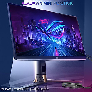 Mini PC Stick Windows 11 Pro,Intel Compute Stick with Celeron J4125,8GB RAM 256GB M.2 SSD (up to 1TB),PC Stick Support Auto Start/Gigabit Ethernet/WiFi/BT,Home/Business Pocket Computer