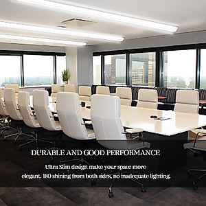 ANTLUX 8FT LED Shop Light 110W [6-lamp T8 Fluorescent Equiv.], Compact 8 Foot Strip Lights, 12500LM, 6000K, Commercial Grade Flush Mount Ultra Slim LED Wraparound for Garage Office Warehouse, 2 Pack