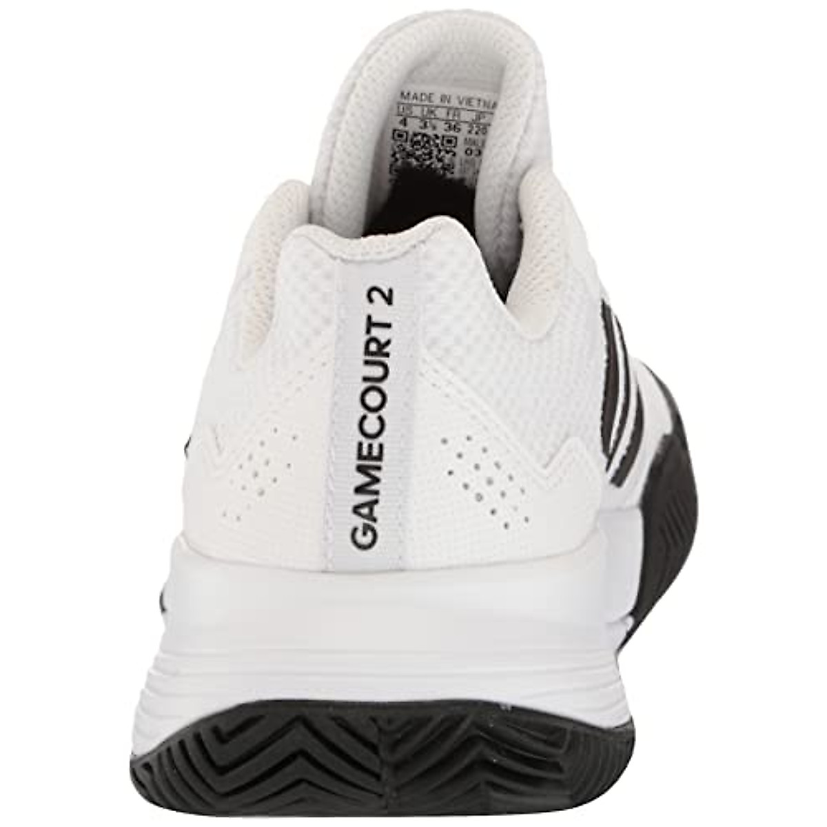 adidas Men's Gamecourt 2 Tennis Shoes, White/Core Black/White, 11