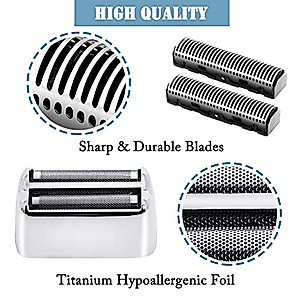 FXFS2 Replacemnet Foil and Cutter Compatible with Bab-yli-ss PRO Barbe-rology Double Foil Shaver, Shaver Head for Bab-yli-sspro Replacement Blade