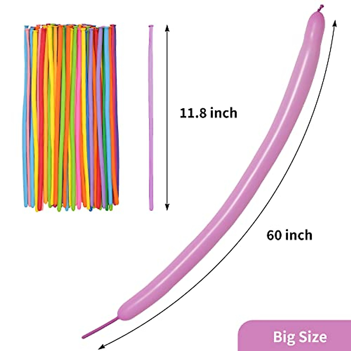 RUBFAC 260 Balloons, 450pcs Colorful Long Balloons with Pump, Premium Twisting Balloons Animals Magic Balloons for Birthday Wedding Party Supply