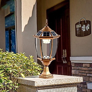 XXINY Outdoor Solar Lamp Fence Post Lamp Wall Lamp Villa Garden Courtyard Lamp Waterproof Door Post Lamp Lamp Post Porch Patio Pillar Lamp Street Lantern Table Light