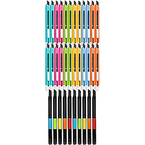 FantastiCAR Colorful Retractable Utility Knife Snap-Off Lightweight Box Cutter Set, Metal and Plastic Knife Body (34pcs)