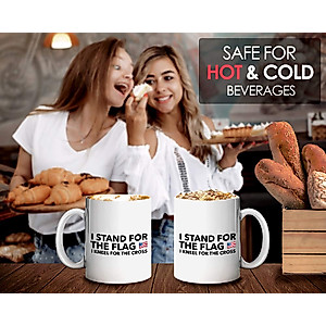 Army Coffee Mug - I Stand For The Flag I Kneel - US Army Sweatshirt Military Soldier Air Force Boot Camp Combat War Veteran Navy Marine Corps 11 Oz