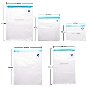 KTDADA Baggy Rack Food Storage Bags Clip Bag Holder Stand plastic Freezer Bag 4 Colors Holder and 5 bags of different sizes