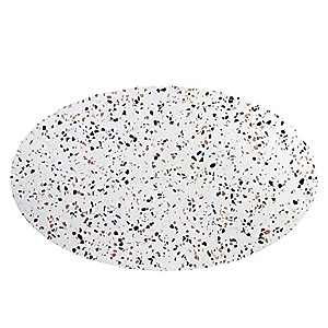 Modway Black and White Lippa Oval Terrazzo Dining Table EEI-5737-BLK-WHI