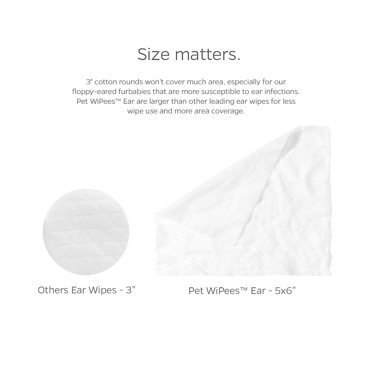 Pet Parents® Pet WiPees™ Ear, Cat & Dog Ear Wipes, Ear Cleaner for Dogs, Ear Wipes for Dogs. (100 Count (Pack of 1), Natural)