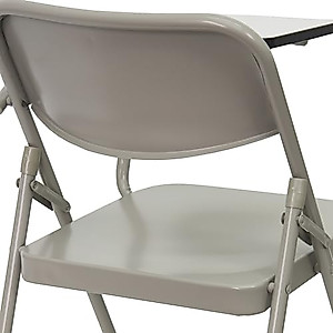 Flash Furniture Ralph Premium Steel Folding Chair with Left Handed Tablet Arm