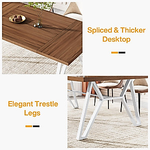 Tribesigns 6FT Conference Table, 70 in Meeting Table, Long Seminar Table for Meeting Room, Rectangular Modular Conference Room Table, Large Computer Table for Office, Boardroom.