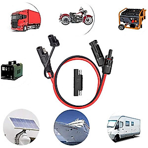 ZHOFONET Solar Panel Connector to SAE Adapter Cable,10AWG SAE Solar Extension Connector Cable,Solar Panel Adapter Connectors for RV Solar Panel Systems Solar Power Generators(60cm)