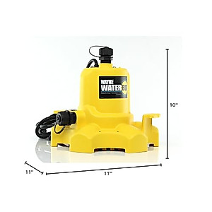 WAYNE WaterBUG 1/6 HP 1350 GPH Submersible Multi-Flo Technology-Water Removal and Transfer Pump, No Size, Yellow