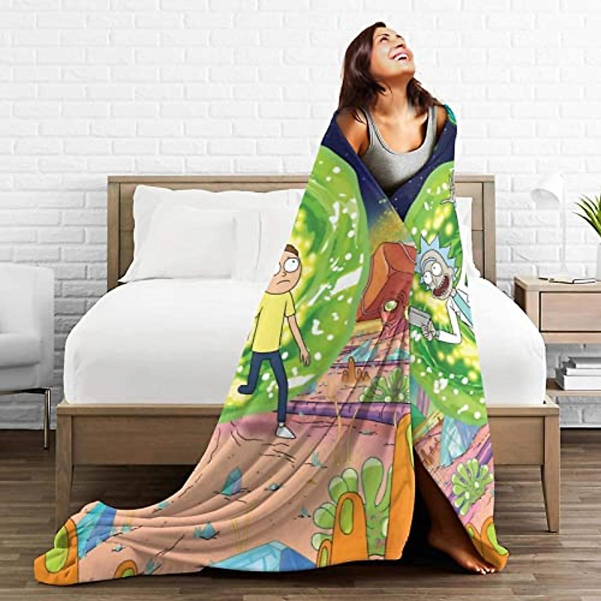 Cartoon Blanket Ultra Soft Throw Blankets Flannel Blankets All Season Light Weight Living Room/Bedroom Travel Blanket 50"X40"