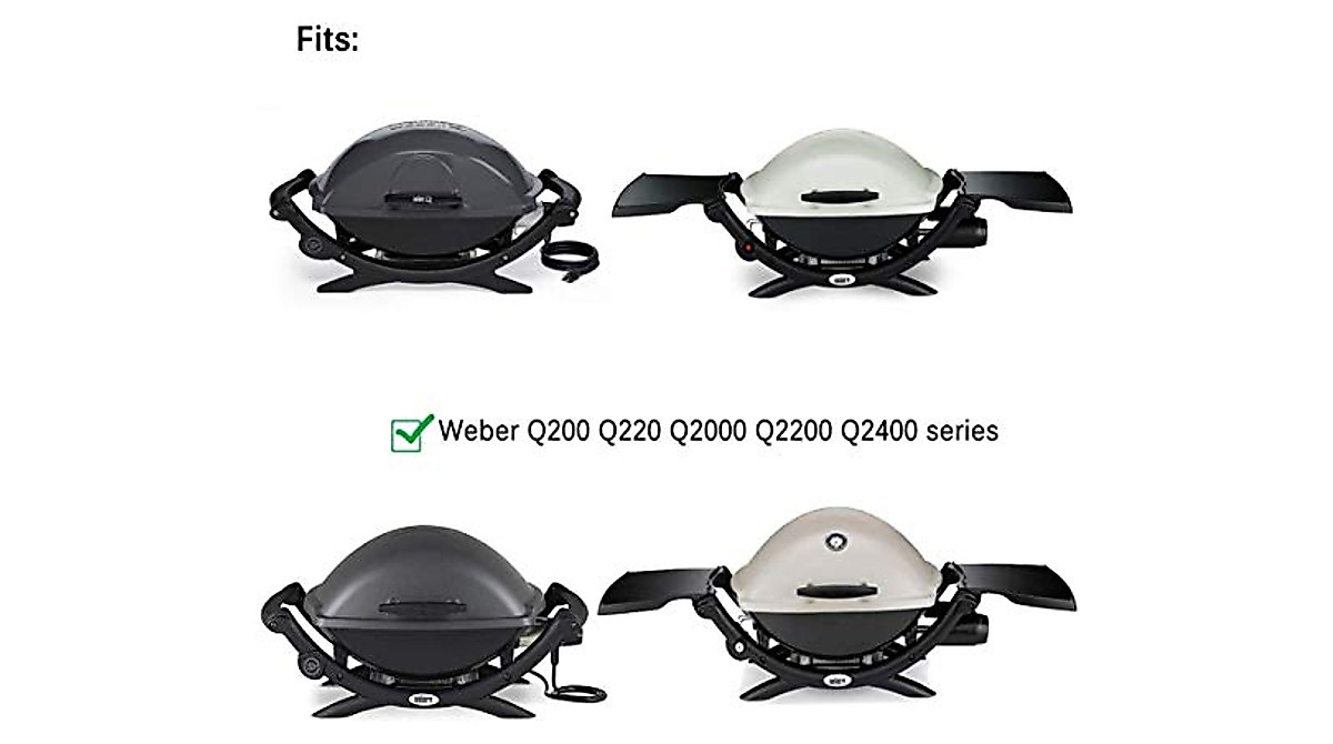 Uniflasy Cast Iron Grates & Hose Adapter for Gas Grills